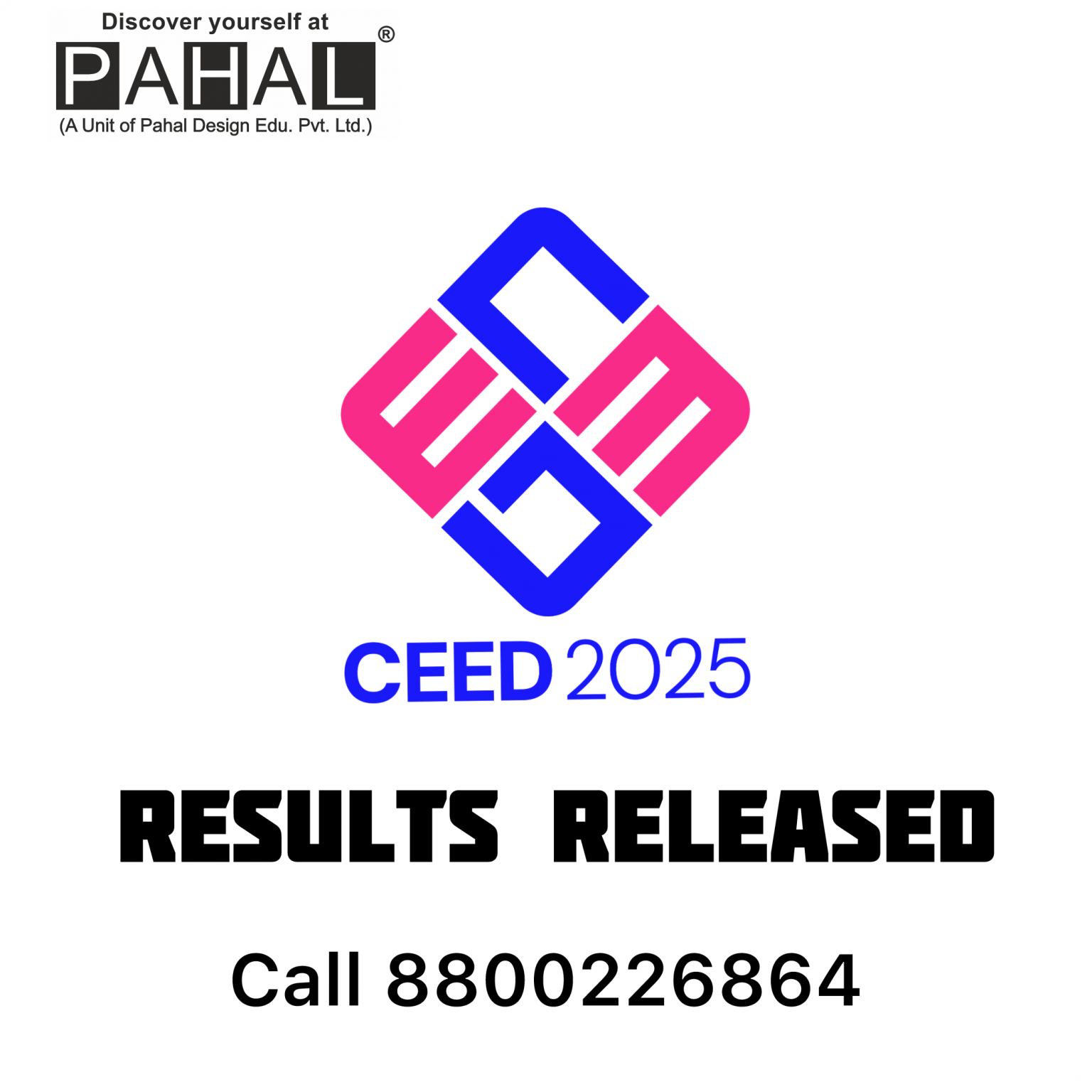 CEED 2025 Results released - Pahal Design